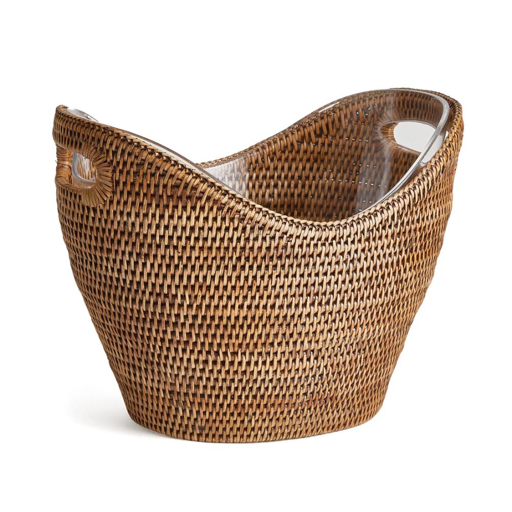 Rattan Wine Bottle Chiller Bucket | Beverage Tub | BSEID