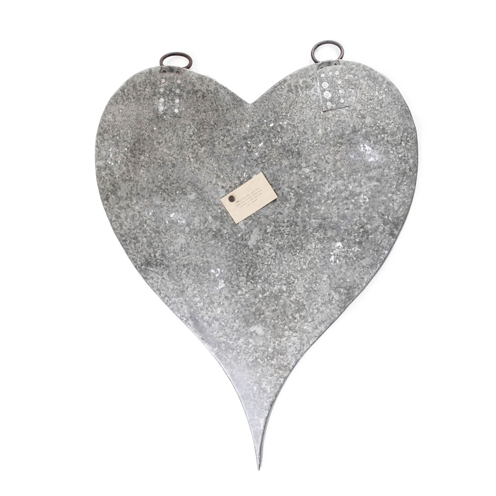 Large Heart Galvanized Steel Magnet Board & 12 Magnets | BSEID